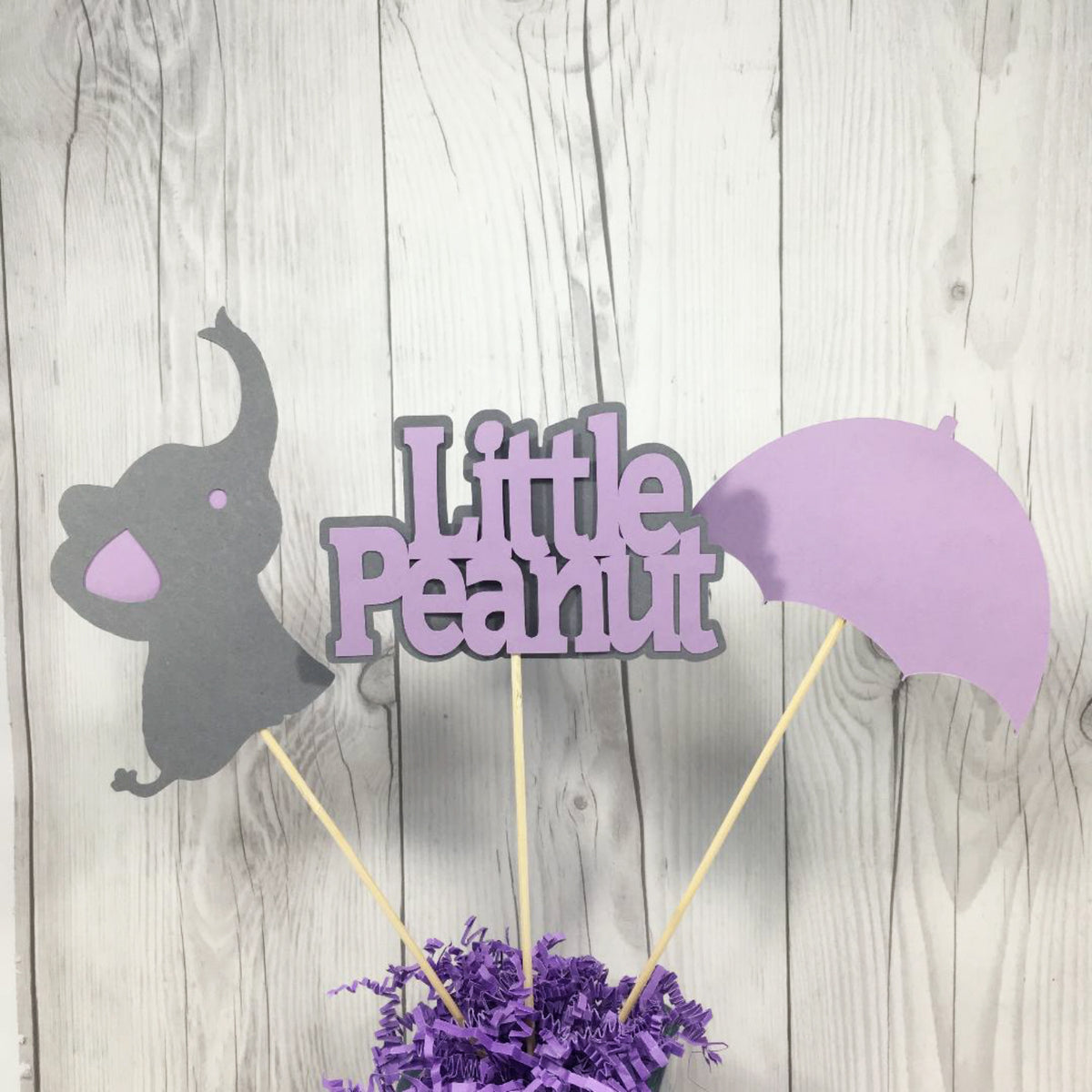 Little Peanut Centerpiece Sticks - Purple, Gray| Nepheryn Party