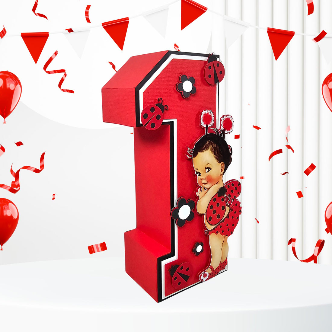 3D Birthday Number Block - Ladybug| Nepheryn Party