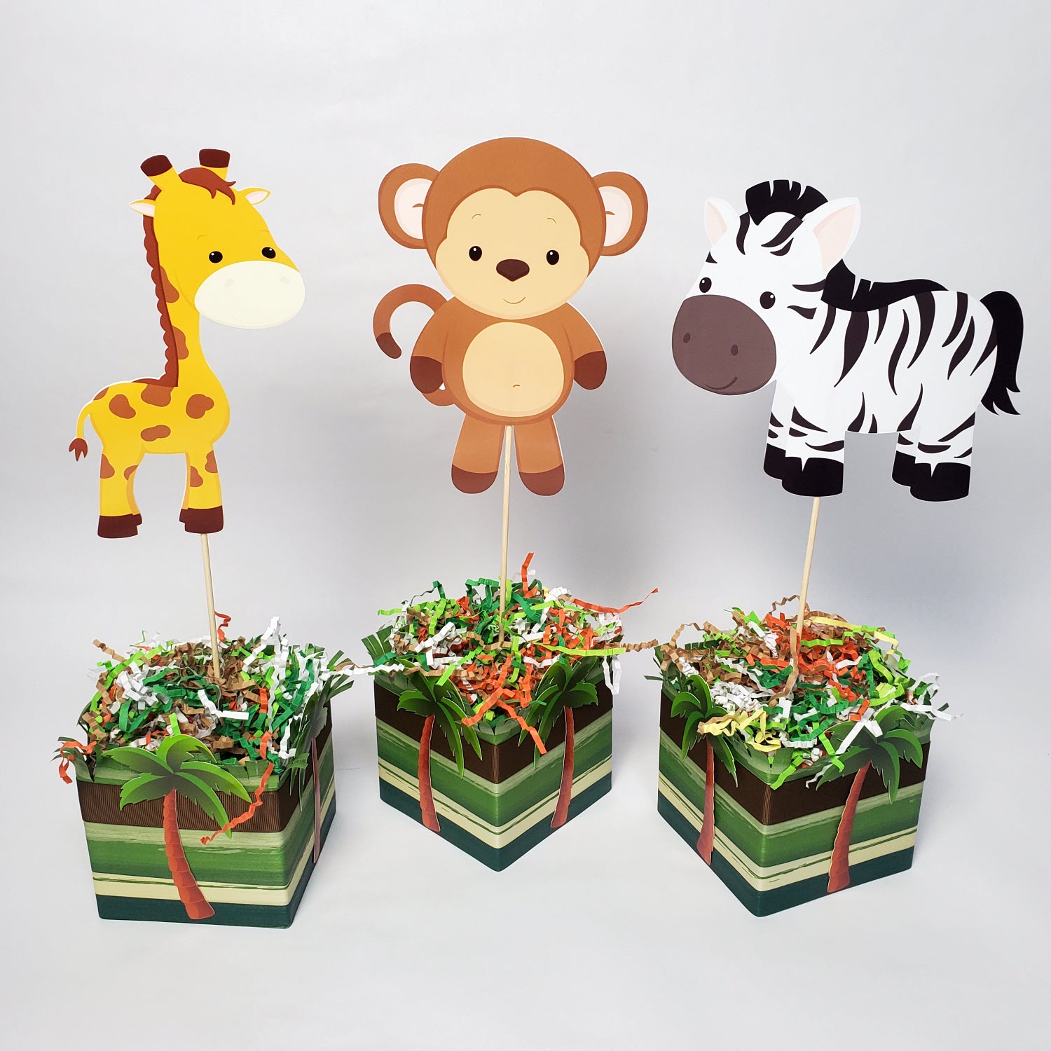 Jungle Centerpiece Ideas Leopard Print Party Decorations | Jungle
