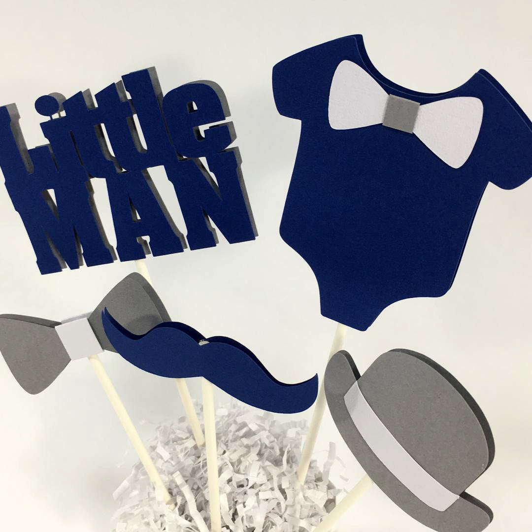 Little Man Sticks - Navy, Gray - Ready to Ship| Nepheryn Party